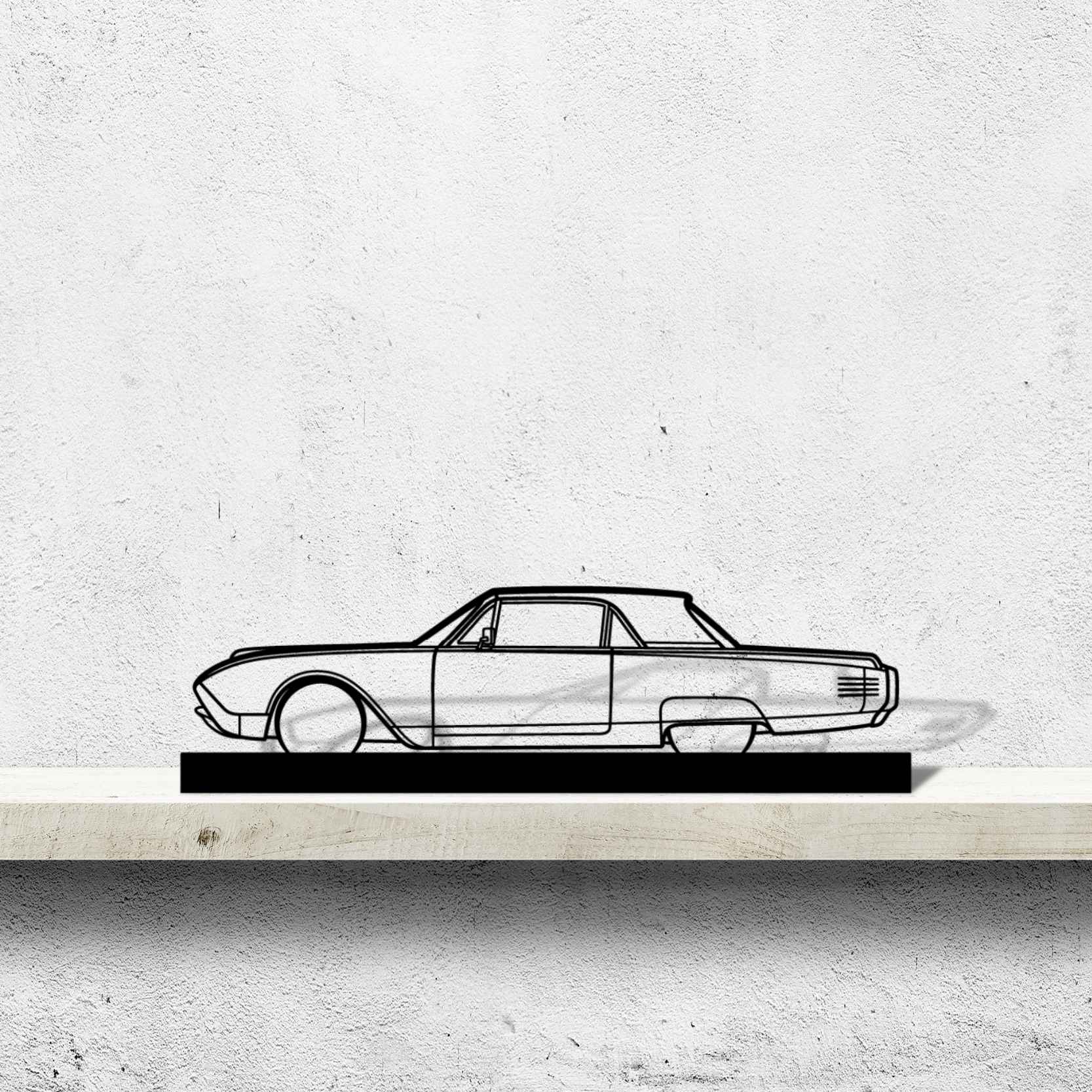 Thunderbird 1961 Silhouette Metal Art Stand – petrolvibes uk